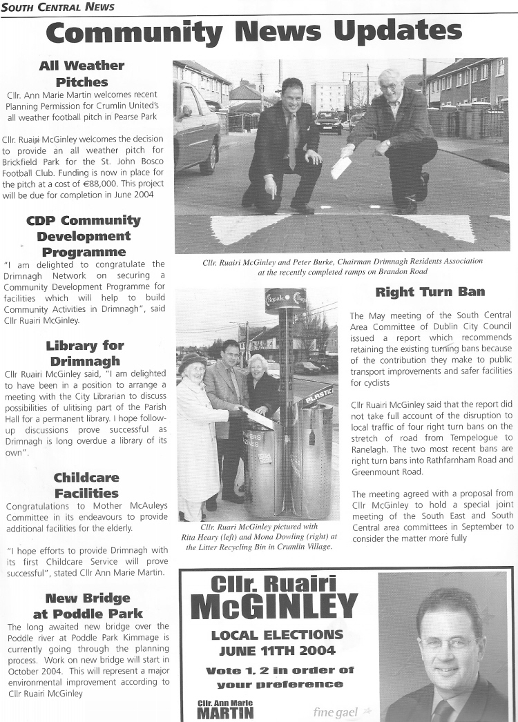 Anne Marie Martin, Ruairi McGinley -South Central News -Fine Gael 2004 ...