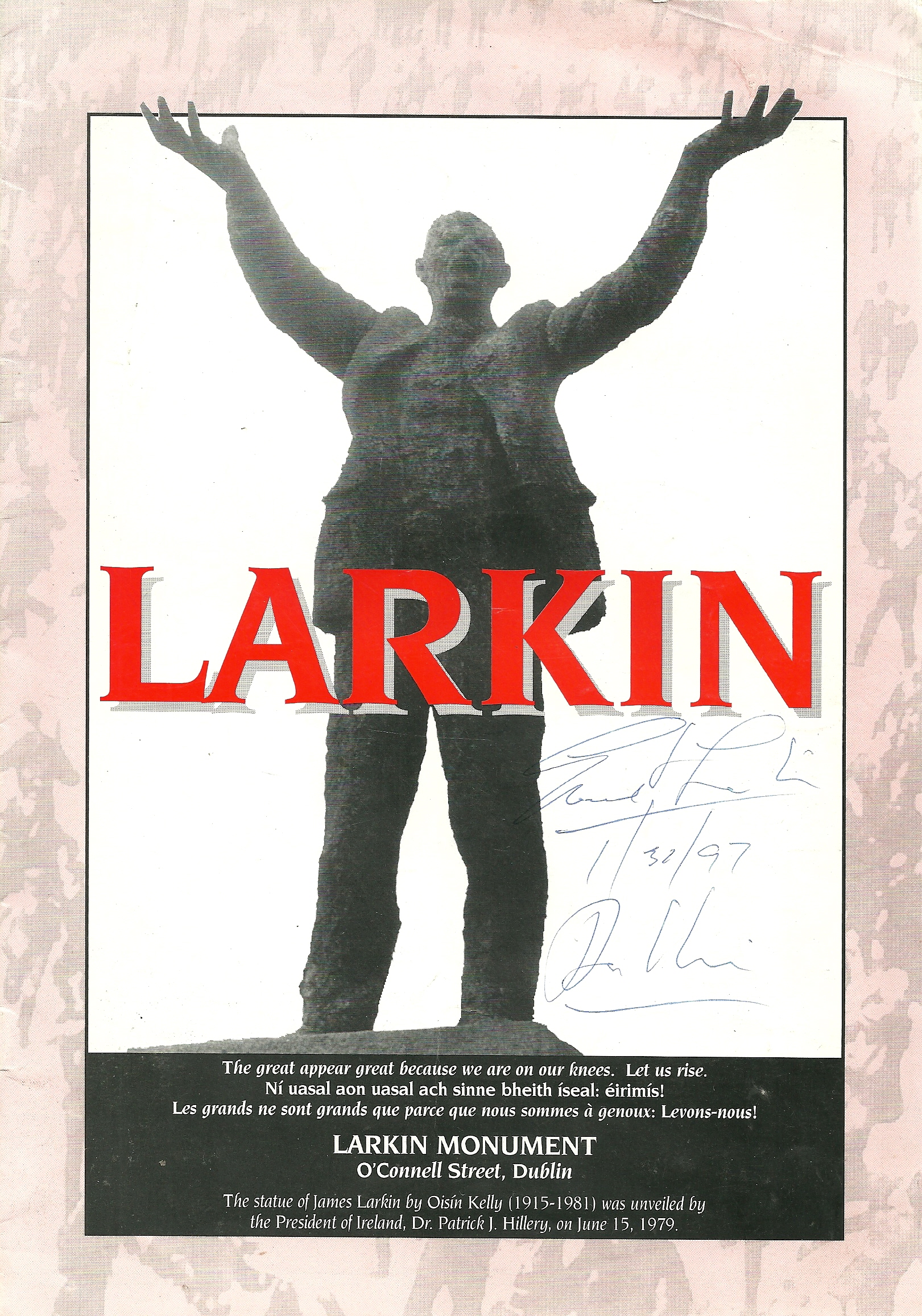 The SIPTU Jim Larkin 50th Anniversary Celebration Programme | Irish ...