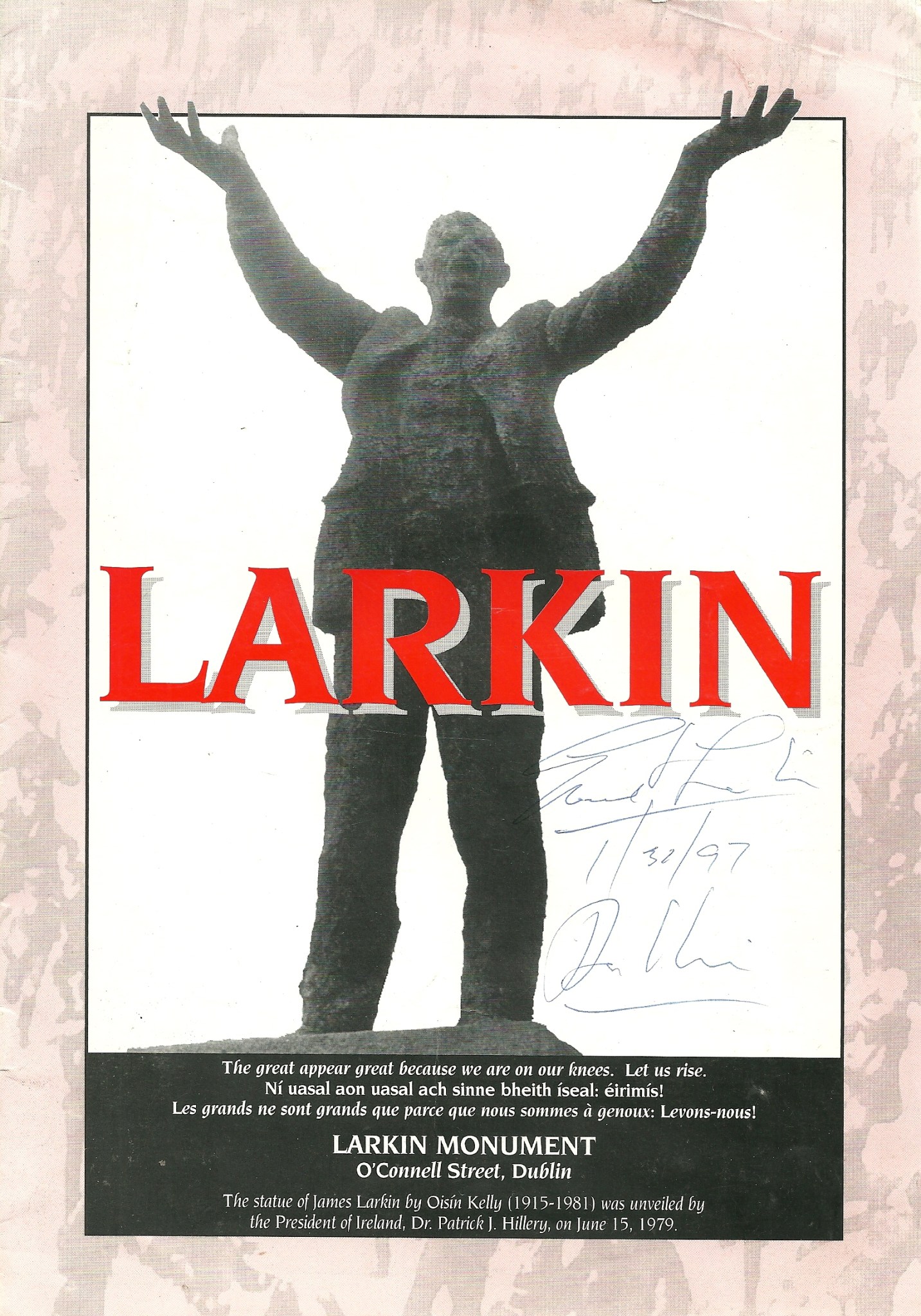 The SIPTU Jim Larkin 50th Anniversary Celebration Programme | Irish ...