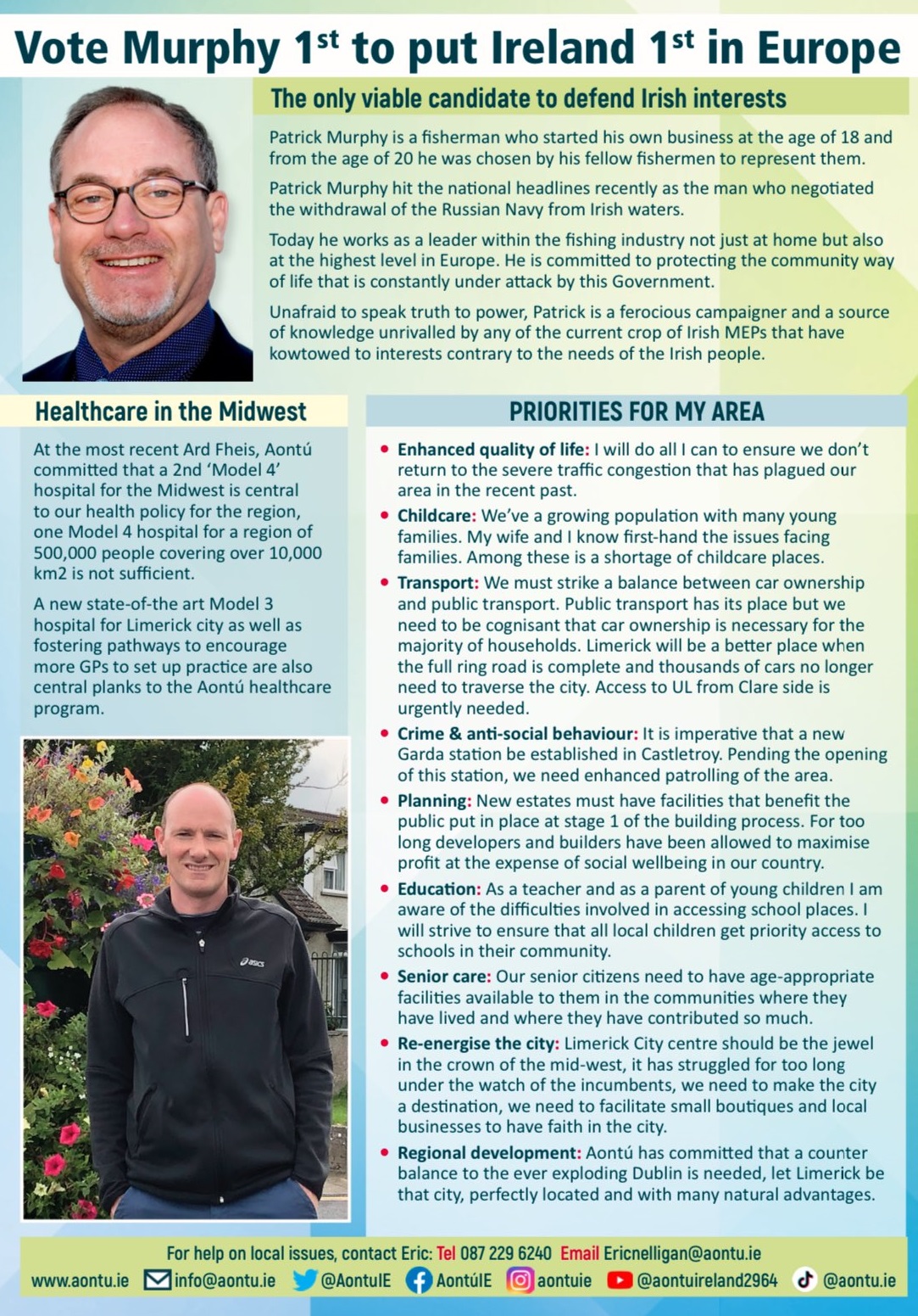 Leaflet from Eric Nelligan – Aontú – Limerick City East – 2024 Local ...