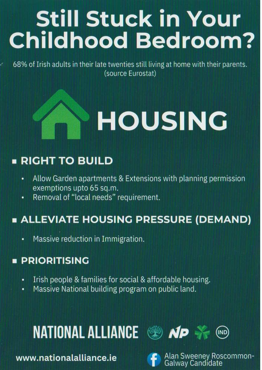 Leaflet from Alan Sweeney – The Irish People / National Alliance ...
