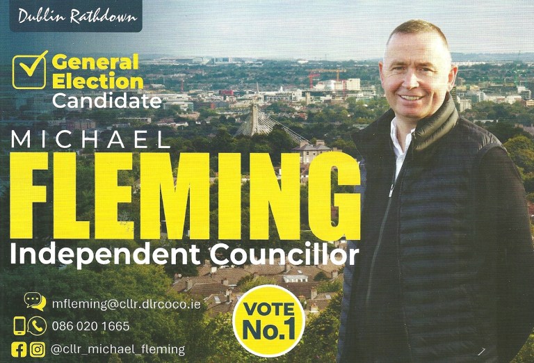 Leaflet from Michael Fleming – Independent – Dublin Rathdown – 2024 ...